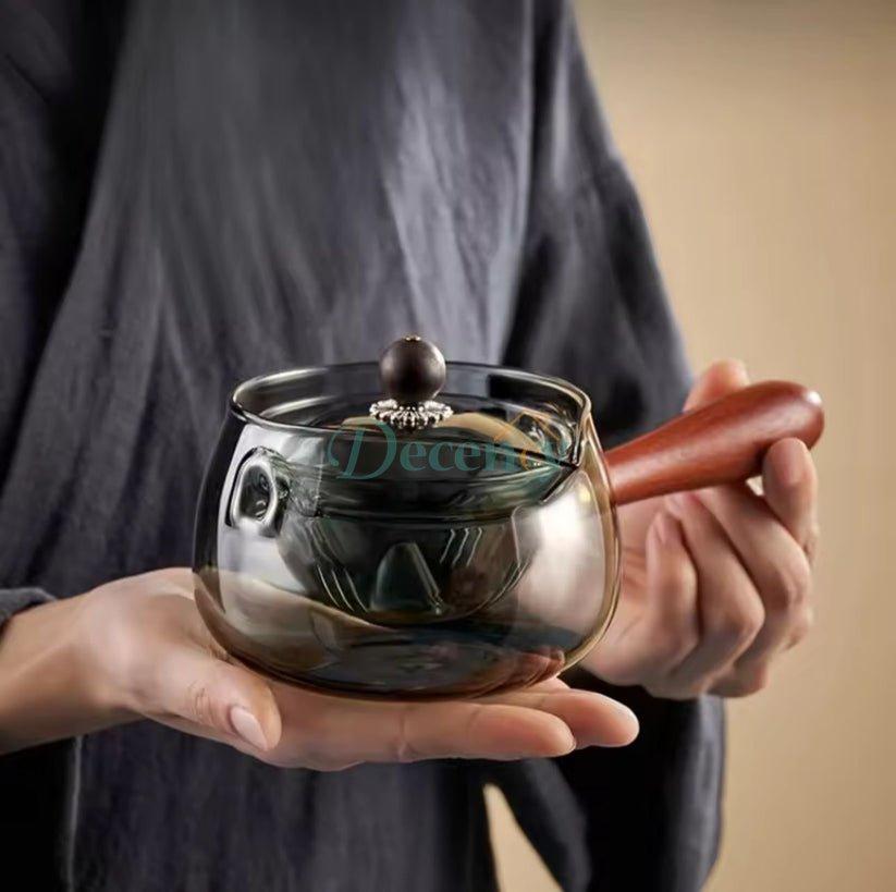 Heat Resistant Glass Tea Pot with Side Handle – Decency