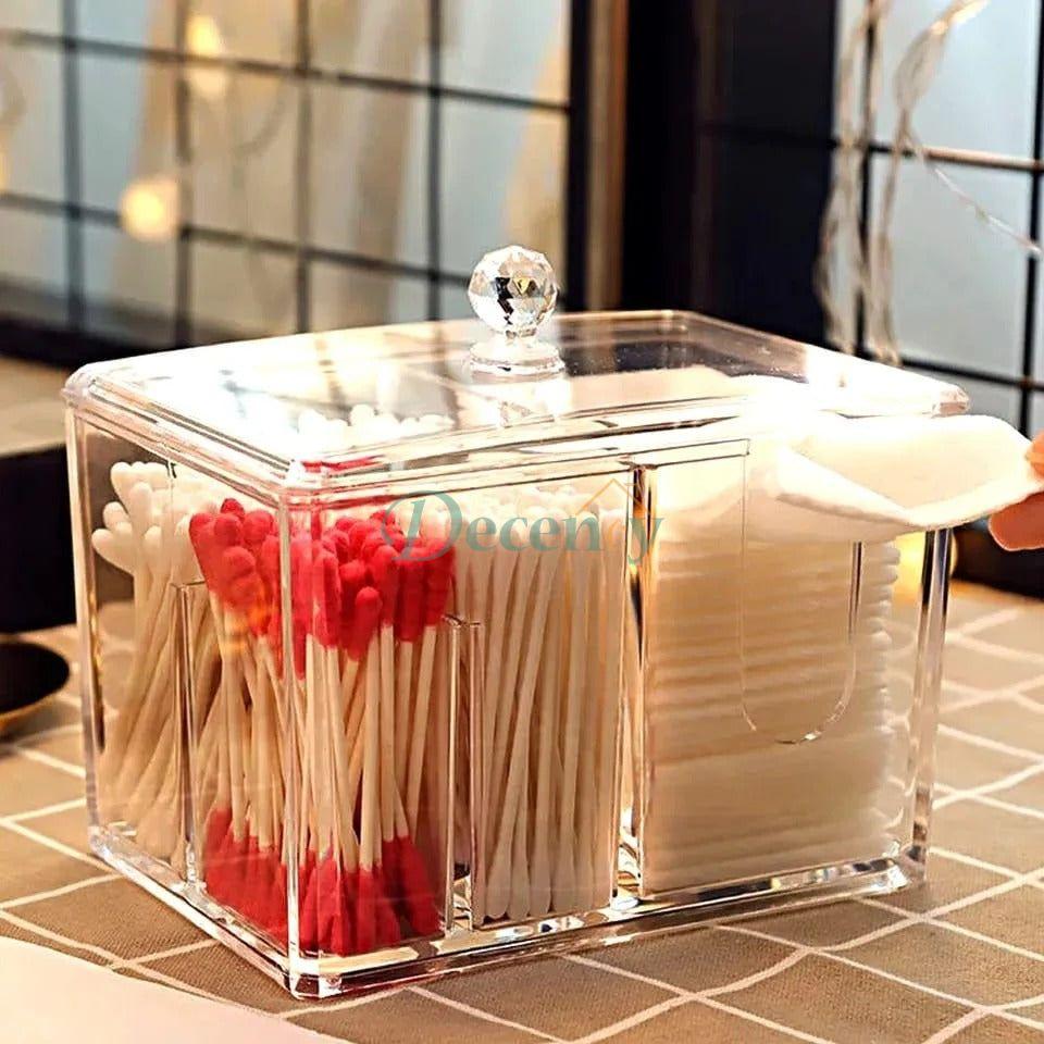 2 in 1 Acrylic Cotton Pod & Tissue Box – Decency