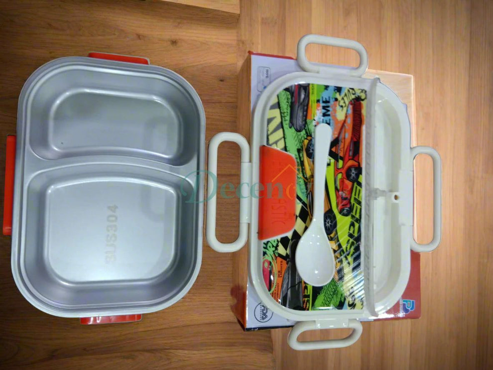 Stainless steel Pro Lunch Box With Spoon Box Packing – Decency