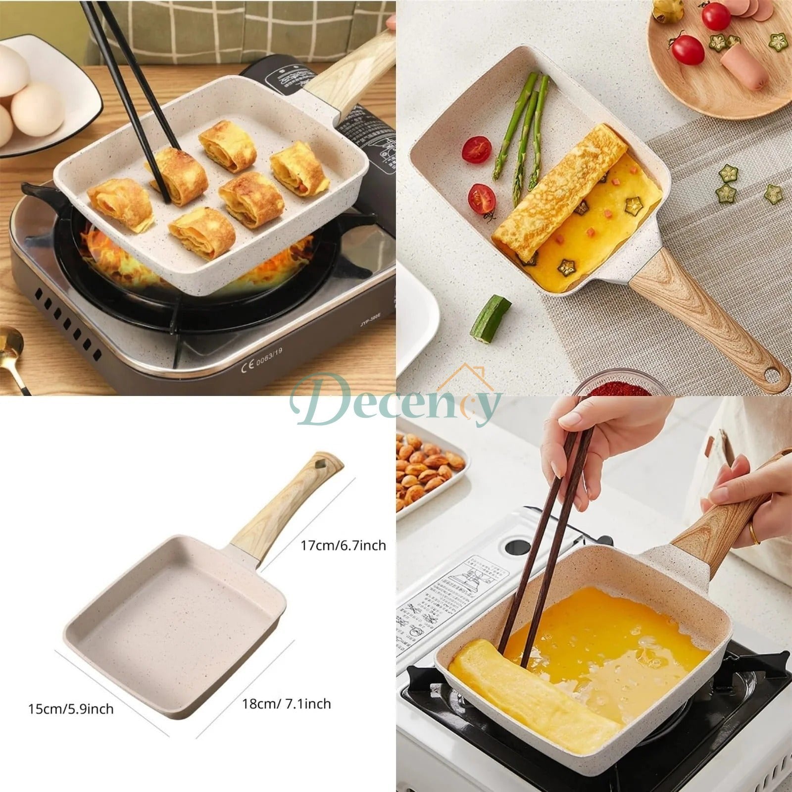 Square Shape Nonstick Fry Pan – Decency